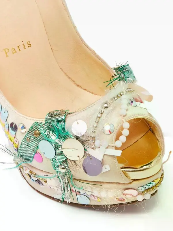 CHRISTIAN LOUBOUTIN 145mm Bead-embellished Pumps
