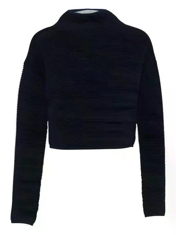 DION LEE Ribbed Mock-neck Sweater