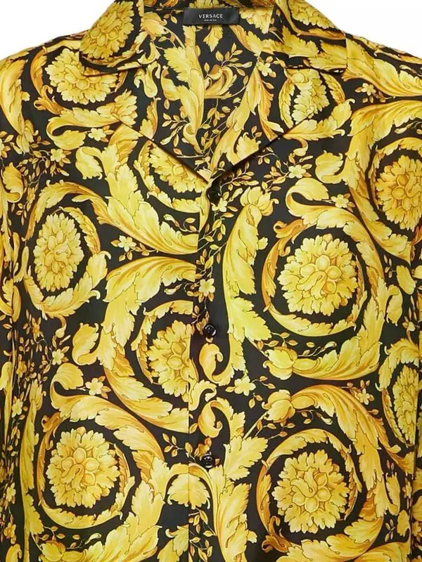 Versace Barocco Print Silk Shirt