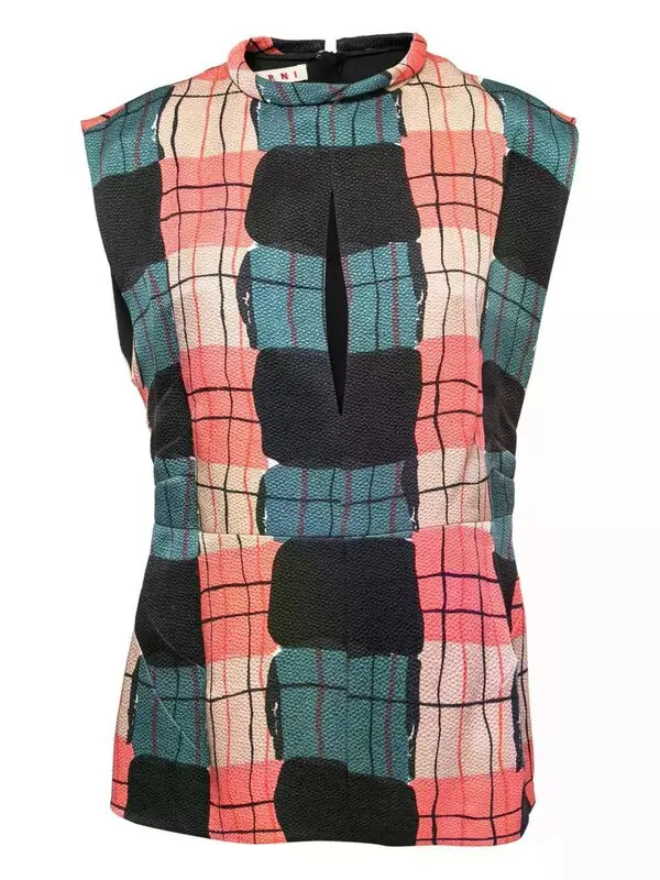 Marni Geometric-pattern Sleeveless Top
