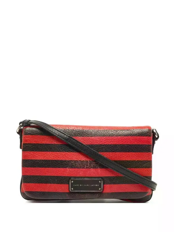 Marc Jacobs Striped Leather Cross Body Bag