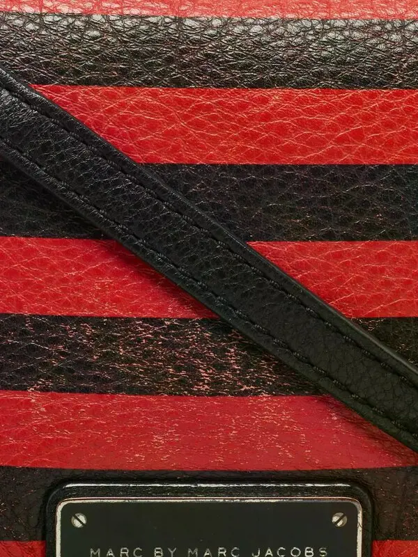 Marc Jacobs Striped Leather Cross Body Bag