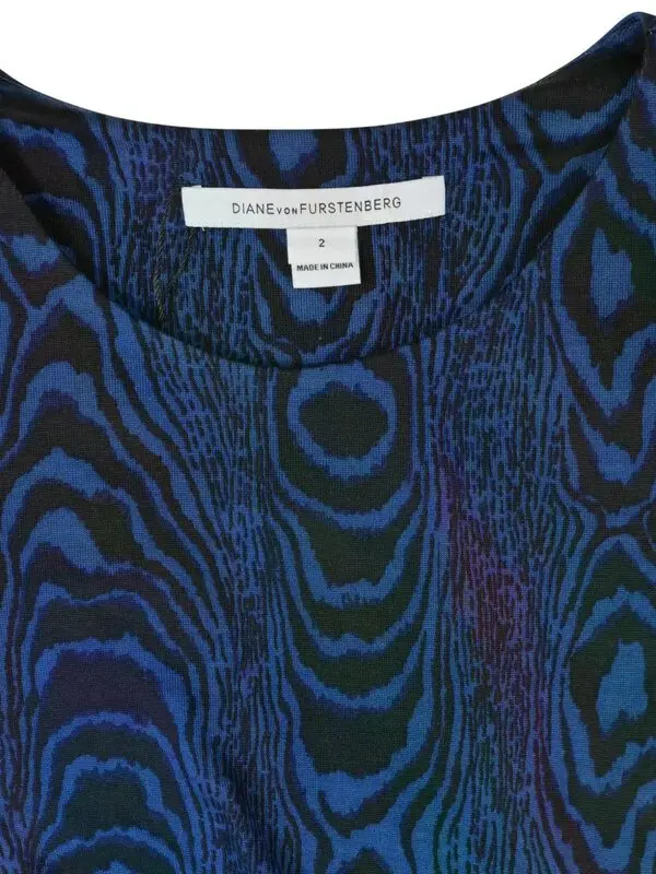 Diane Von Furstenberg Wood Grain-printed Dress