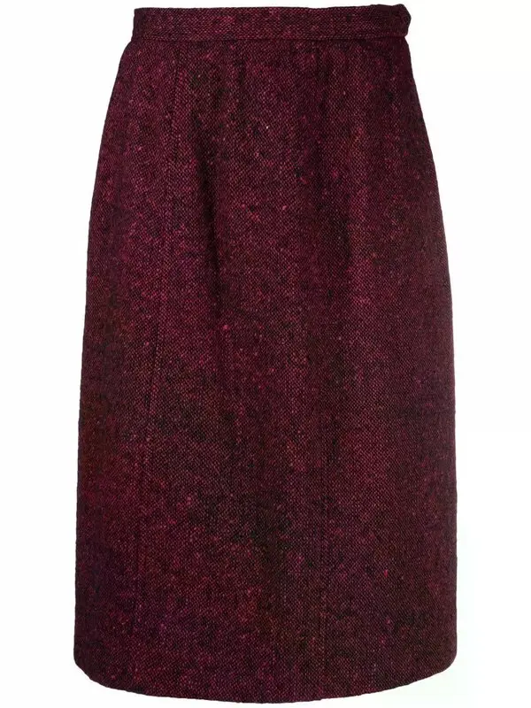 Saint Laurent 1980s Straight-cut Knee-length Skirt