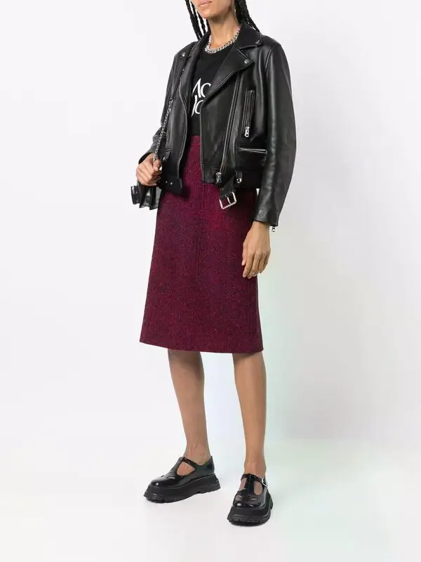Saint Laurent 1980s Straight-cut Knee-length Skirt