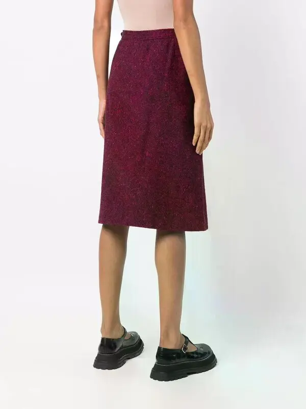 Saint Laurent 1980s Straight-cut Knee-length Skirt