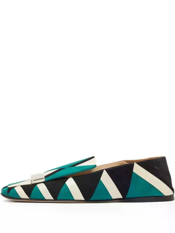 SERGIO ROSSI Geometric-pattern Ballet Flats