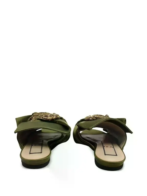 N°21 Embellished Knot-detail Flat Sandals