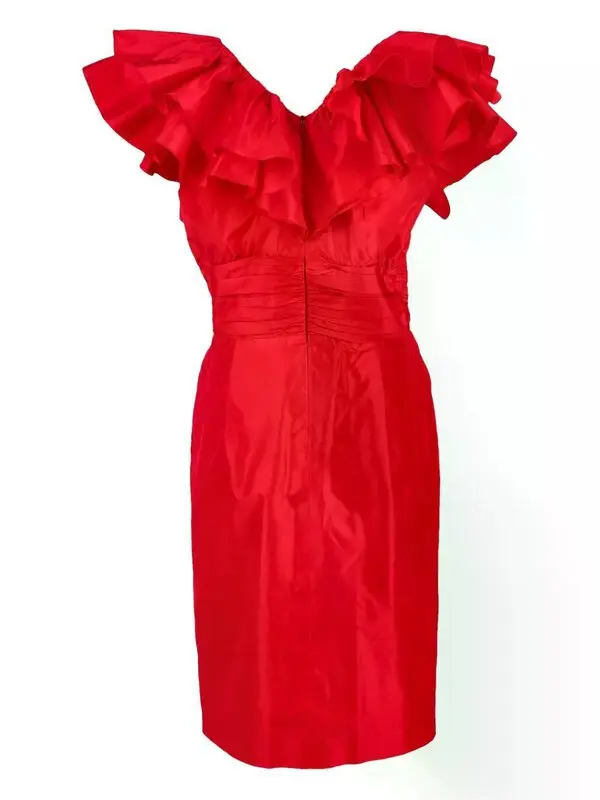 Azzaro Silk Ruffled Midi Dress
