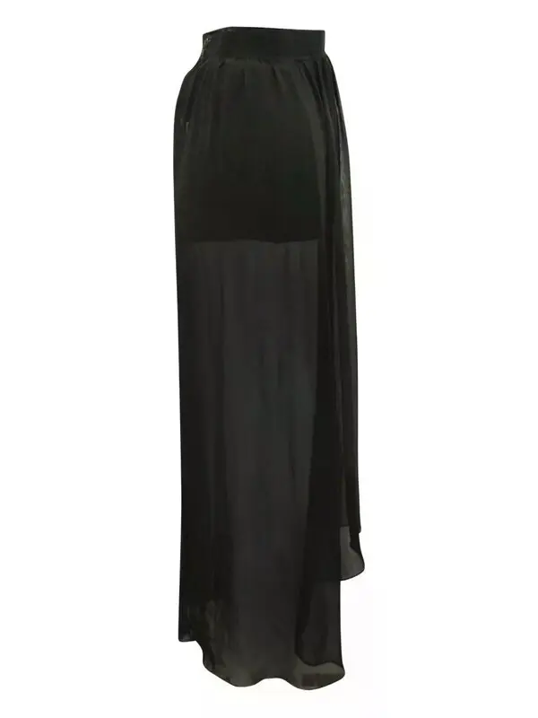 Alice + Olivia Ruffle Sheer Midi Skirt