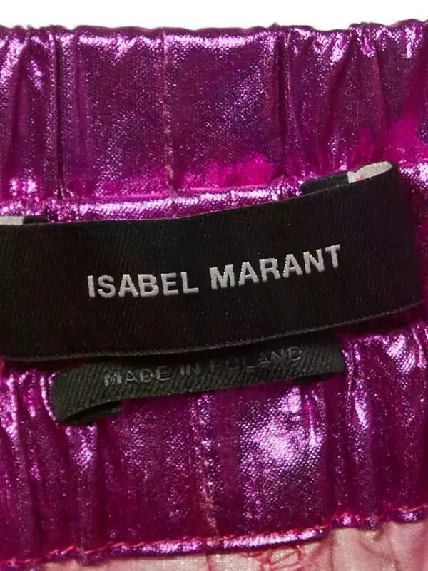 ISABEL MARANT VINTAGE Metallic-finish Trousers