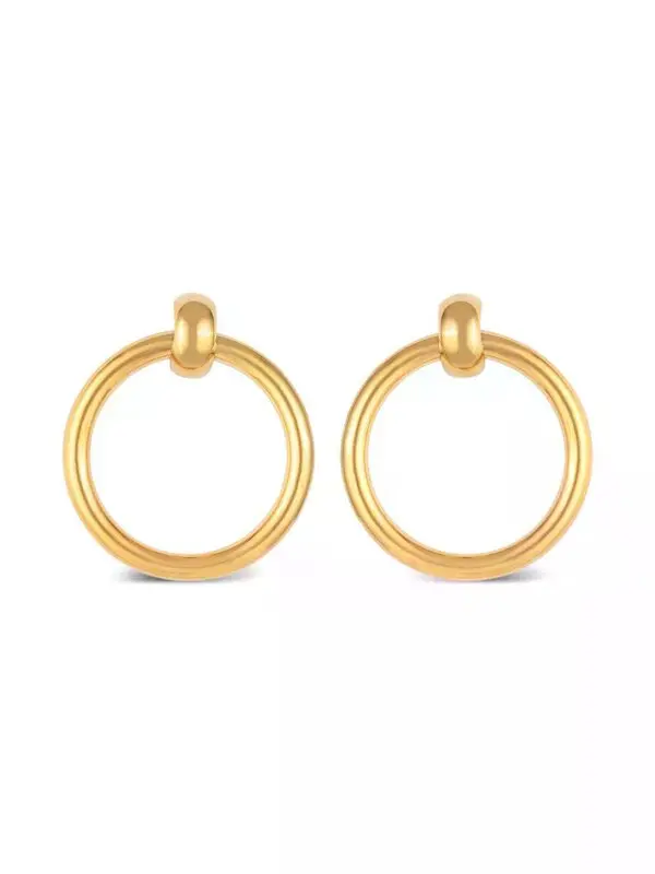 SUSAN CAPLAN 1990s Circular Earrings - Gold