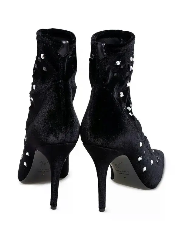 GIUSEPPE ZANOTTI 100mm Crystal-embellished Ankle Boots