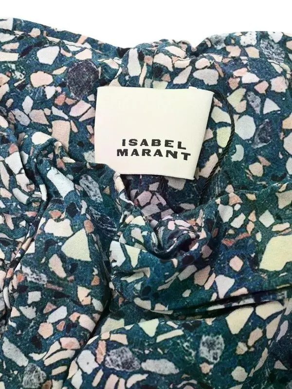 ISABEL MARANT VINTAGE Floral Print Ruched Skirt