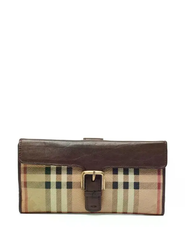 Burberry Check-print Wallet - Brown