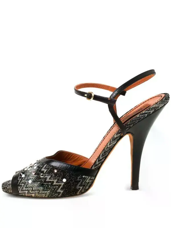 Missoni 125mm Embellished Zigzag Pattern Sandals