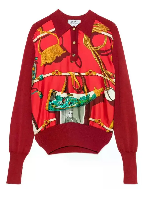 Hermès 1990s Silk Equestrian Sweater