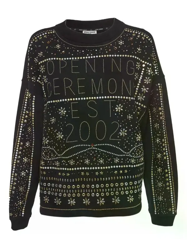 Opening Ceremony Stud-embellished Cotton Sweatshirt