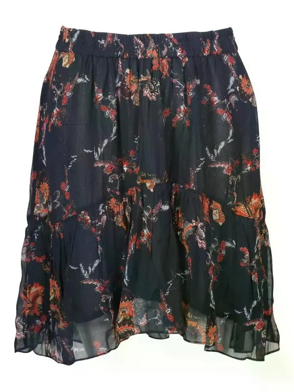 IRO PARIS Floral Tiered Mini Skirt