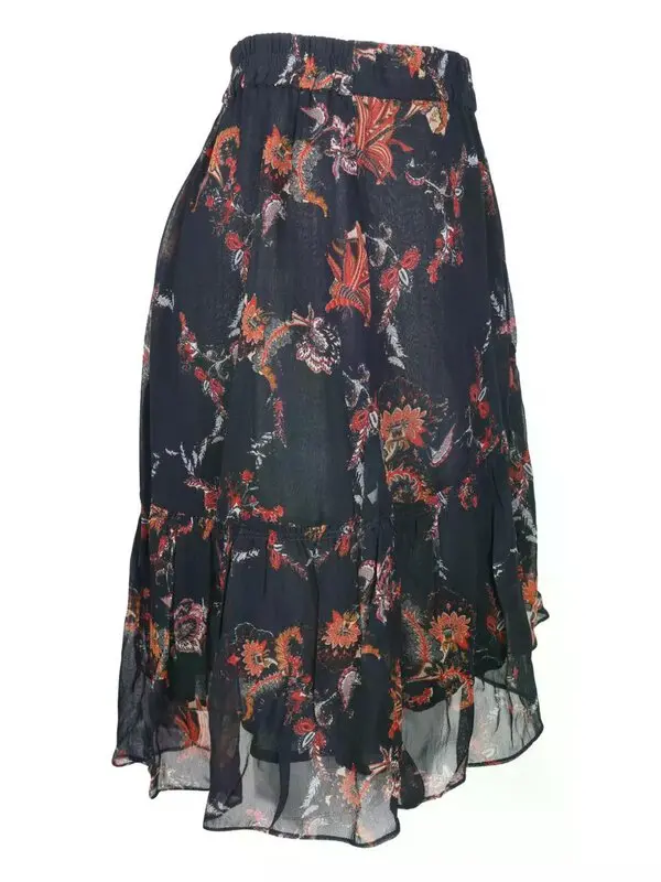 IRO PARIS Floral Tiered Mini Skirt
