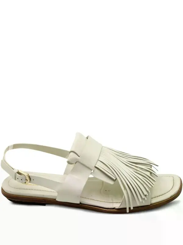 TOD'S Fringed Slingback Sandals