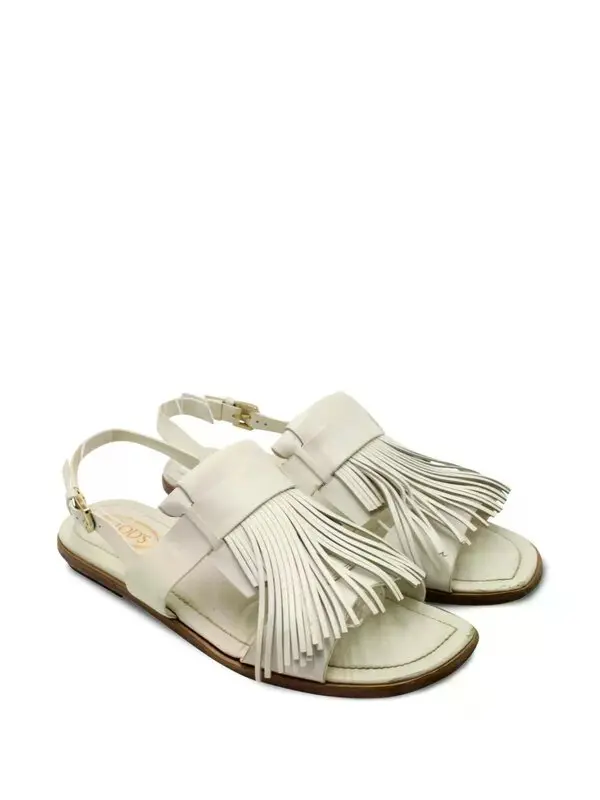 TOD'S Fringed Slingback Sandals
