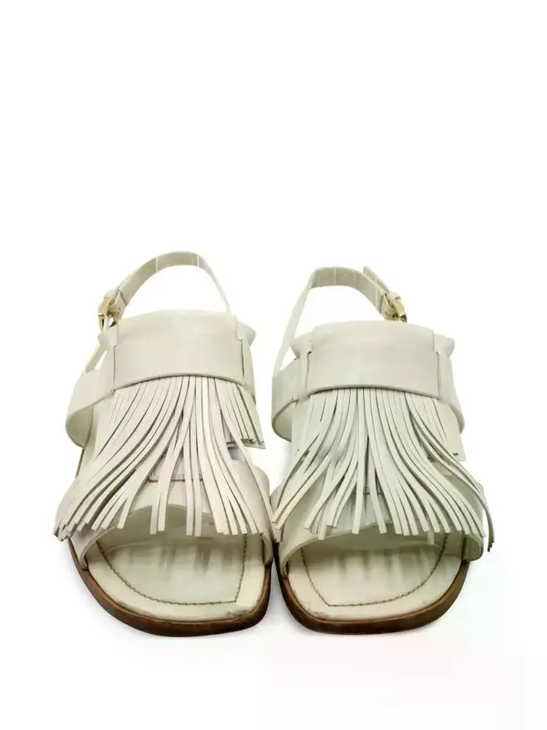 TOD'S Fringed Slingback Sandals