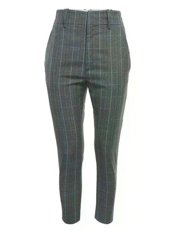 ISABEL MARANT VINTAGE Plaid Wool Trousers