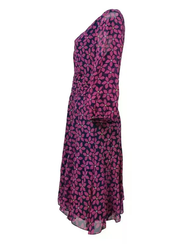 Diane Von Furstenberg Floral Print Dress - Blue
