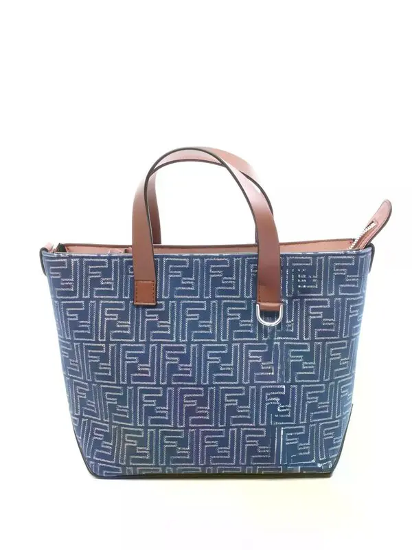 Fendi Ff-motif Shopping Bag - Blue