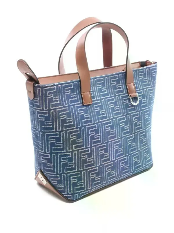Fendi Ff-motif Shopping Bag - Blue