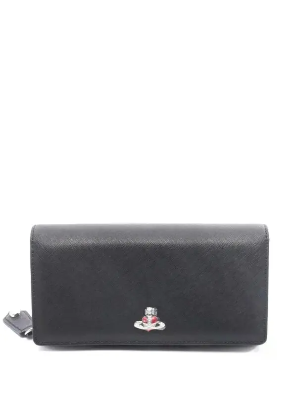 VIVIENNE WESTWOOD Saffiano-leather Bi-fold Wallet - Black