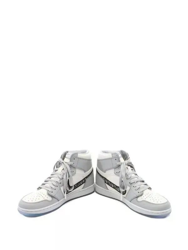 Dior X Air Jordan 1 Lace-up Leather Sneakers