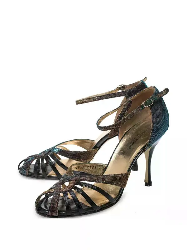 Dolce & Gabbana 100mm Lamé Leather Sandals