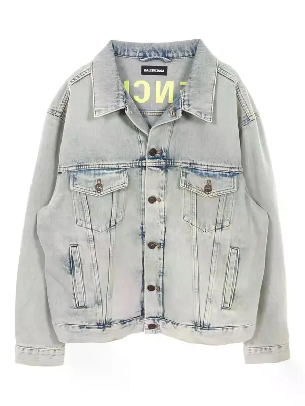 Balenciaga Logo-embroidered Denim Jacket