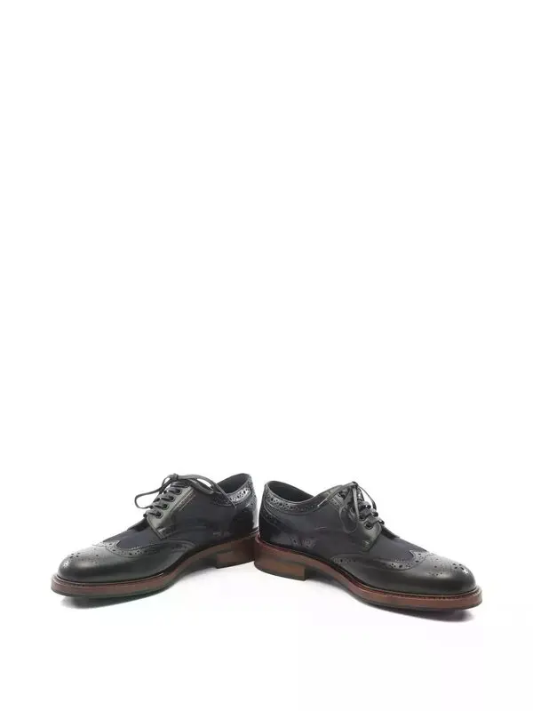 LOUIS VUITTON Leather Wingtip Derby Shoes