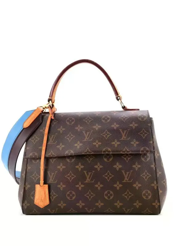 LOUIS VUITTON Cluny Top Handle Mm Shoulder Bag Monogram Canvas