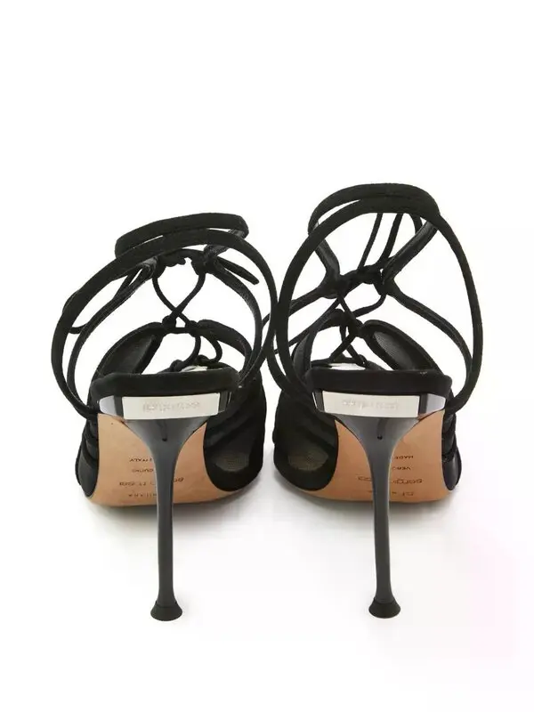 SERGIO ROSSI Mesh-lace Stiletto Sandals