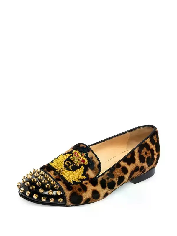 CHRISTIAN LOUBOUTIN Leopard-print Loafers