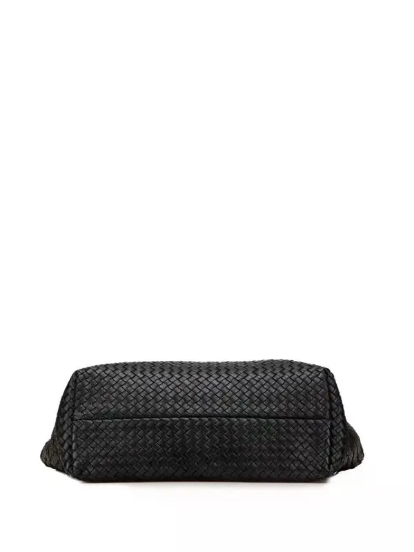 Bottega Veneta 2012-2025 Medium Intreccio Cabat Tote Bag - Black