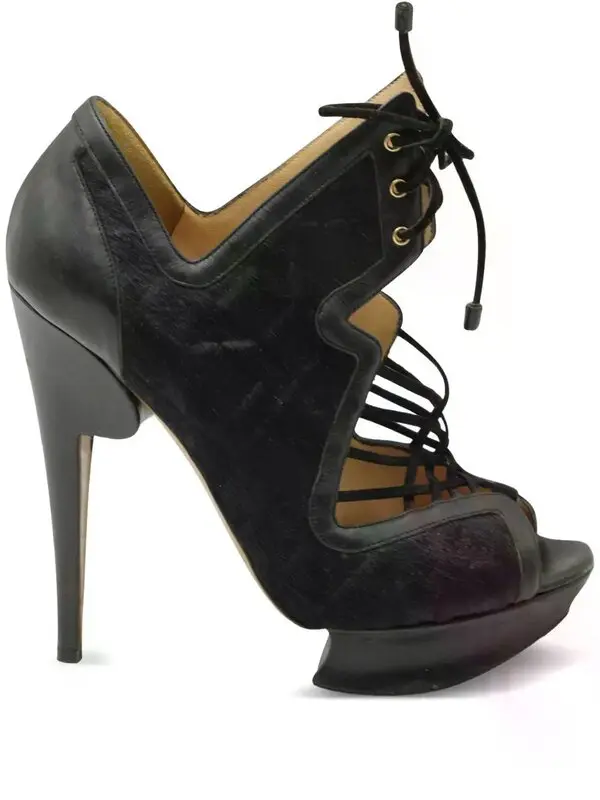 NICHOLAS KIRKWOOD 130mm Pony-hair Caged Sandals