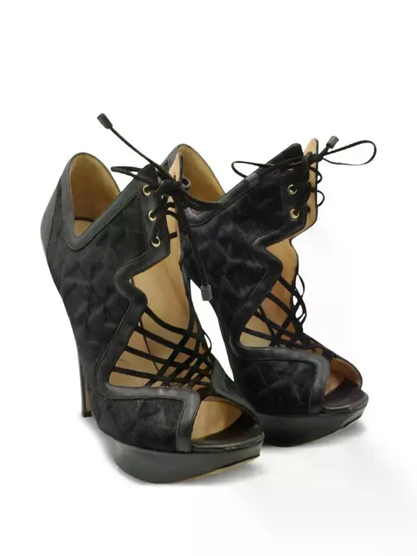 NICHOLAS KIRKWOOD 130mm Pony-hair Caged Sandals