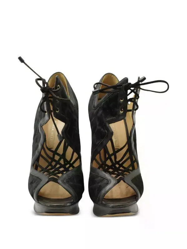 NICHOLAS KIRKWOOD 130mm Pony-hair Caged Sandals
