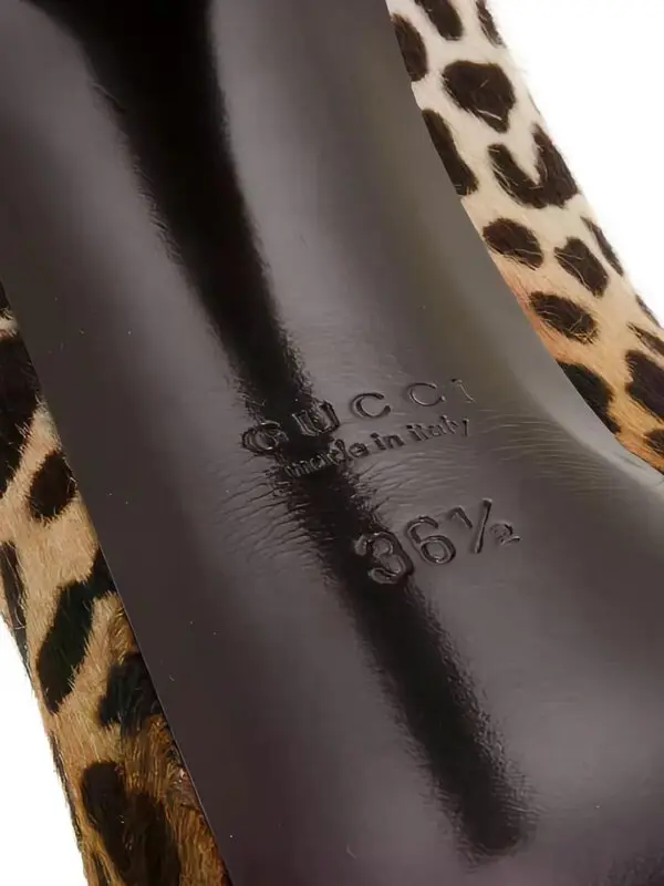 Gucci 130mm Leopard-print Pumps