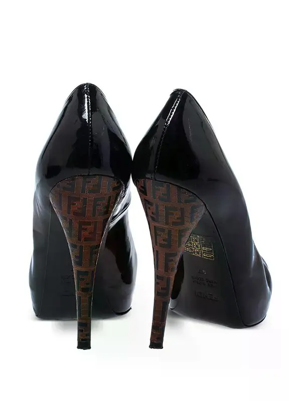 Fendi Patent Leather Ff Logo Stiletto Pumps