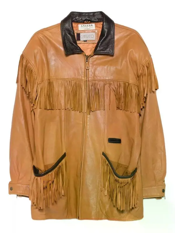 A.N.G.E.L.O. VINTAGE CULT 1980s Fringed Leather Coat