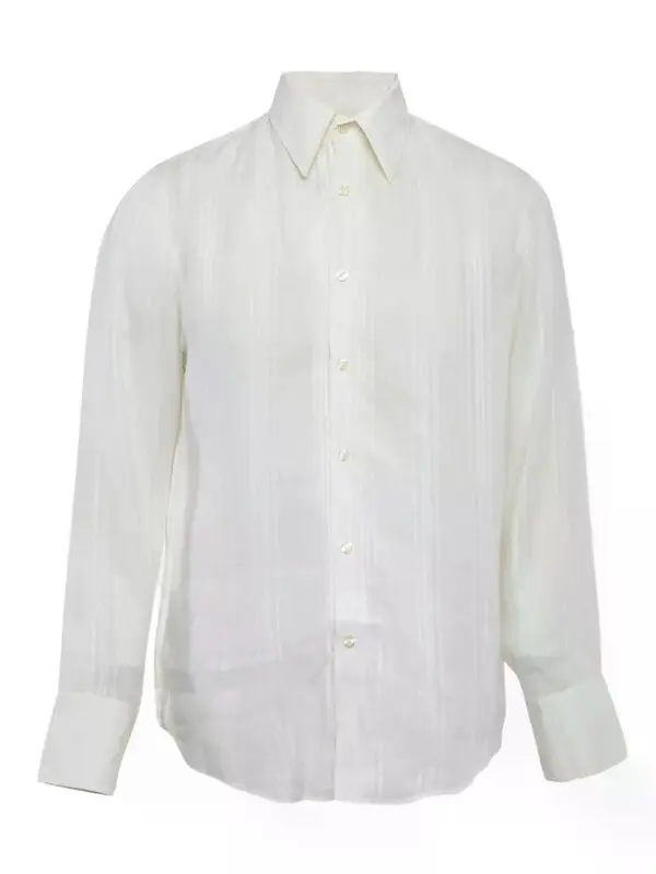 BOSS Pre-owned Striped Button-up Shirt - White