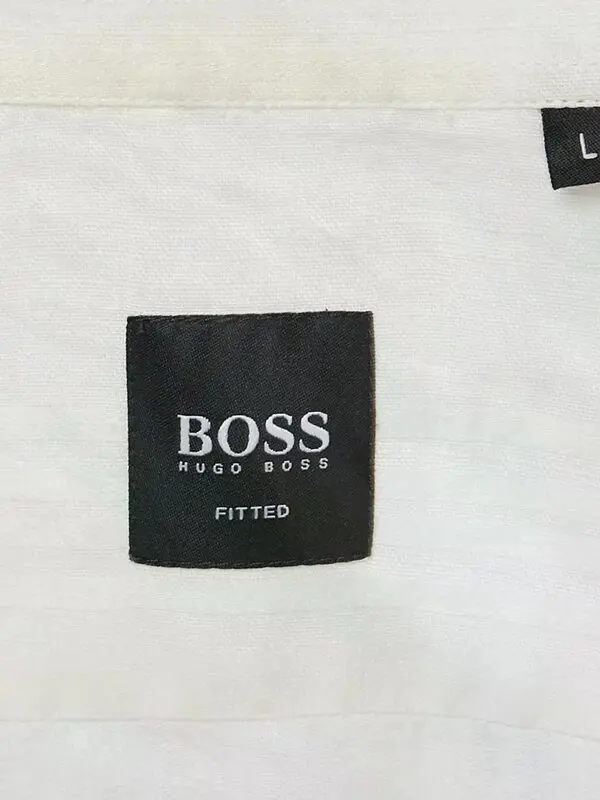 BOSS Pre-owned Striped Button-up Shirt - White