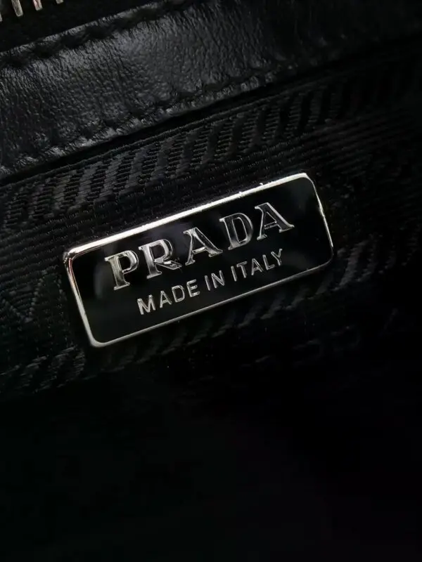 Prada Logo Triangle Tote Bag