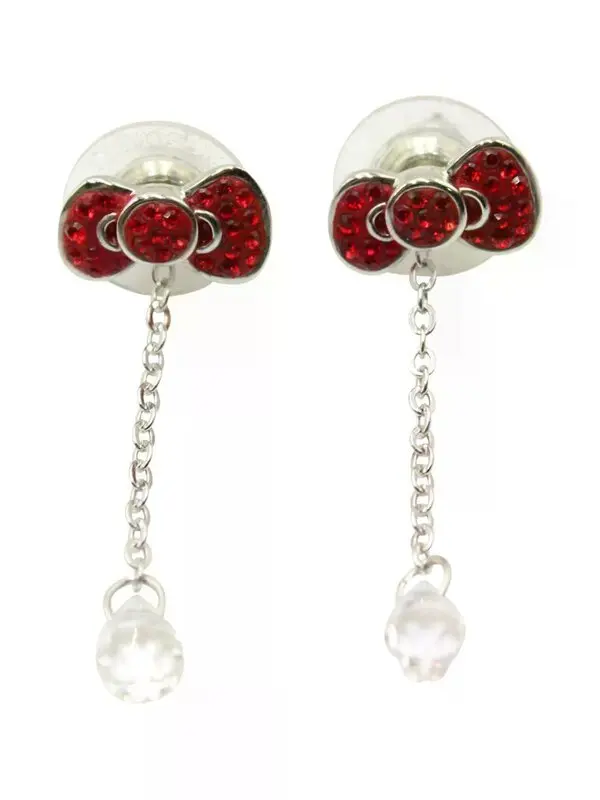 SWAROVSKI X Hello Kitty Bow Drop Earrings - Silver